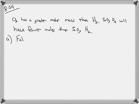 SOLVED: Two flasks of equal volume and at the same temperature contain different gases. One ...