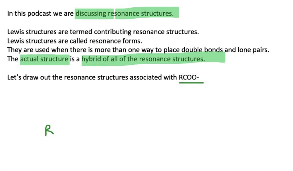 SOLVED:What are resonance structures? Why are they necessary?
