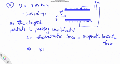 A velocity selector having uniform perpendicular electric and magnetic ...