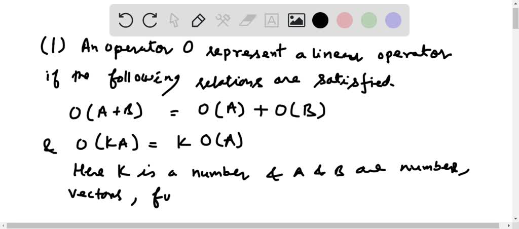Are the following operators linear? Definite integral with respect to x from 0 to 1 ; the ...
