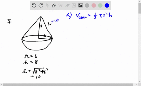 SOLVED:(a) Fine the volume of the ice-cream cone of Figure A. (A right ...