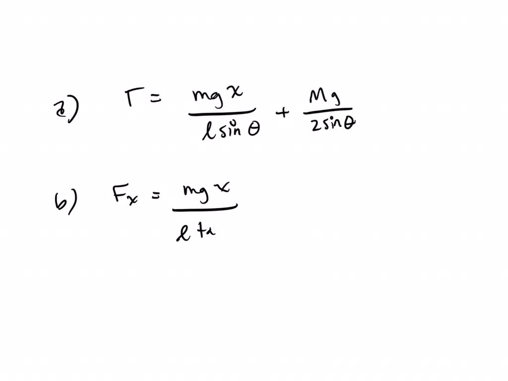 SOLVED:A uniform beam of mass M and length ℓis mounted on a hinge at a ...