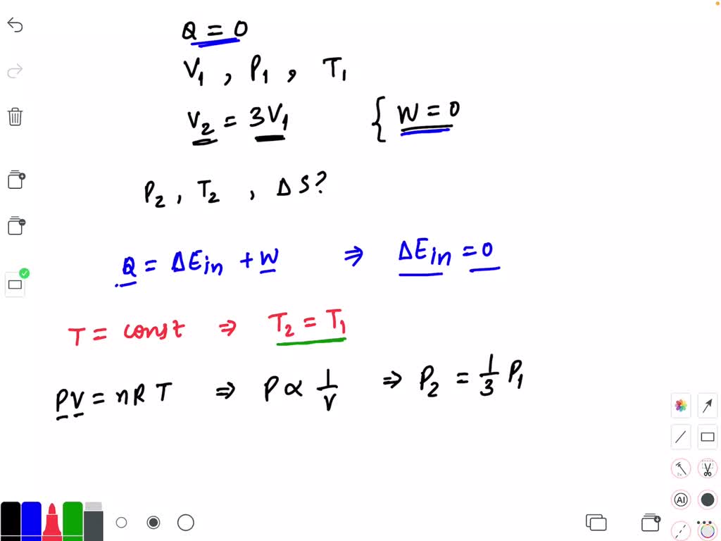 An Ideal Gas Is Placed In A Cylinder With A Sliding P SolvedLib