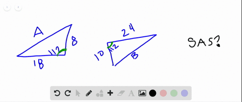 SOLVED:In Exercises 9 and 10 , determine whether the two triangles are similar. If they are ...
