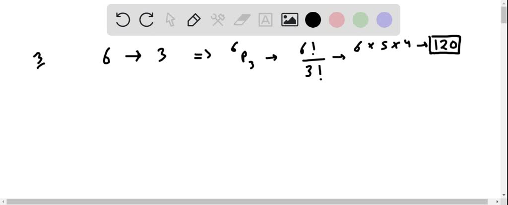 SOLVED:How many permutations of three items can be selected from a group of six? Use the letters ...