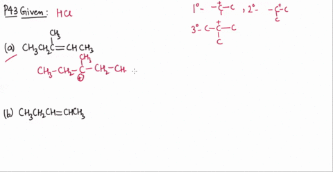 Draw the structural formula of the products formed when each alkene is treated with one ...