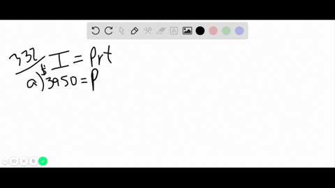 SOLVED: In the following exercises, use the formula I= Prt. Solve for ...