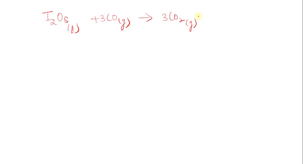 SOLVED:Iodine pentoxide (I2 O5) is sometimes used to remove carbon ...