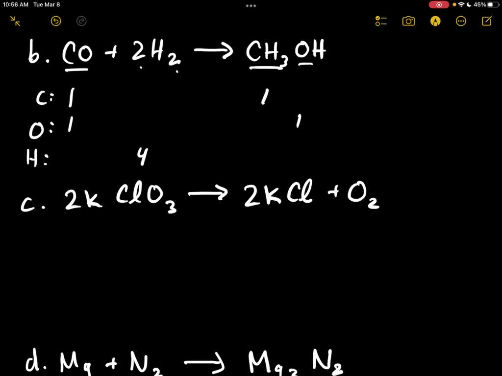 Solved Determine Whether Each Of The Following Equations Is Balanced Or