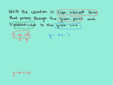 SOLVED: Find an equation of the line that passes through the given ...