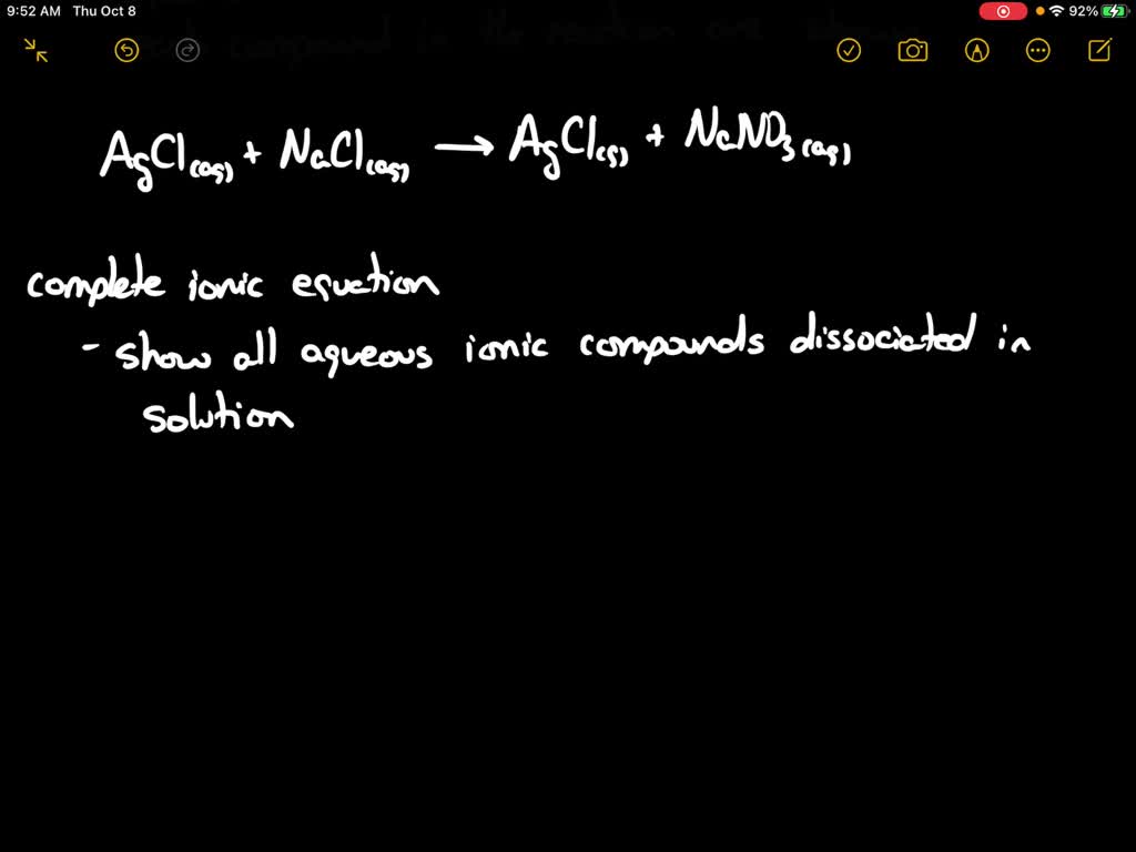 SOLVED Describe The Differences Between A Molecular Equation A