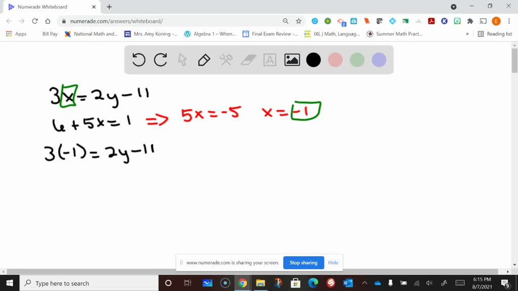 ⏩SOLVED:Solve the system using elimination. Note: Problem 11 is the ...