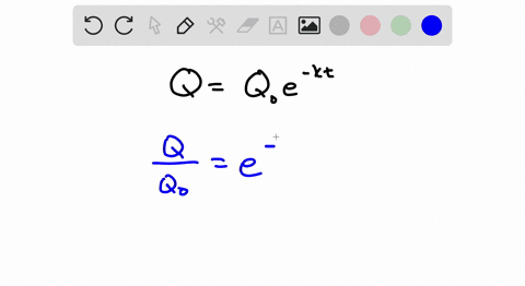 Solve for the indicated variable. Q=Q0 e^-k t for k (used in chemistry ...