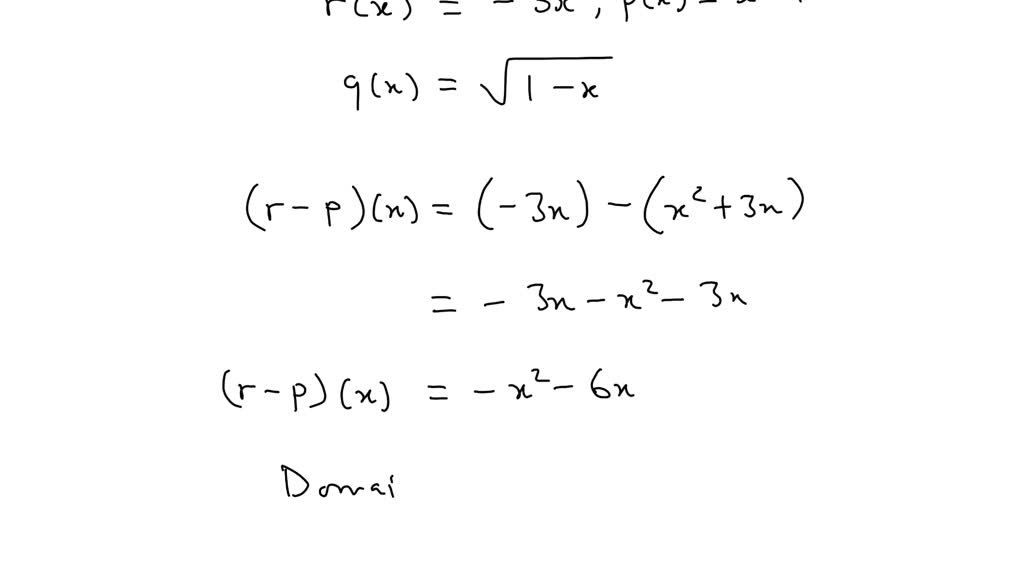 SOLVED: For Exercises 19-26, refer to the functions r, p, and q . Find the indicated function ...
