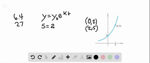 SOLVED:In Exercises 27 and 28, find the exponential function y=y0 e^k t ...