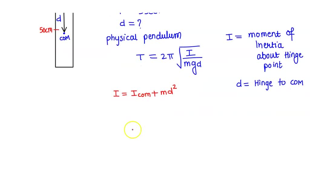 ⏩SOLVED:A physical pendulum consists of a meter stick that is… | Numerade