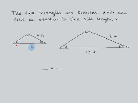 SOLVED:Write and solve an equation to find the length of the side marked x . (FIGURE CAN'T COPY)