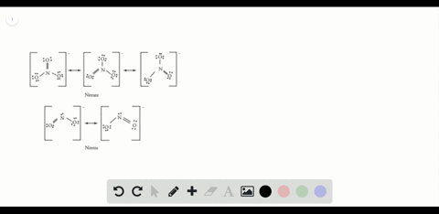 SOLVED:Lewis diagrams for the nitrate and nitrite ions are shown below ...