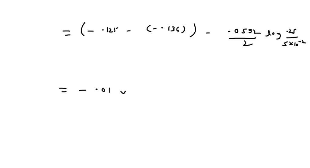 SOLVED:(a) Compute the voltage at 25^∘ C of an electrochemical cell ...