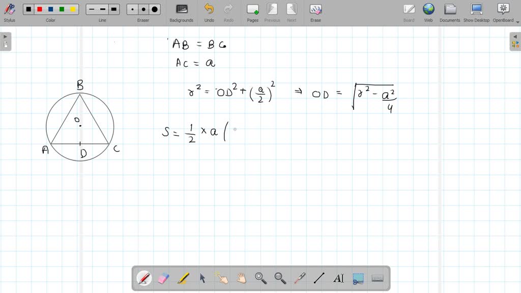 An isosceles triangle is inscribed in a circle of radius r. Find the maximum possible area of ...