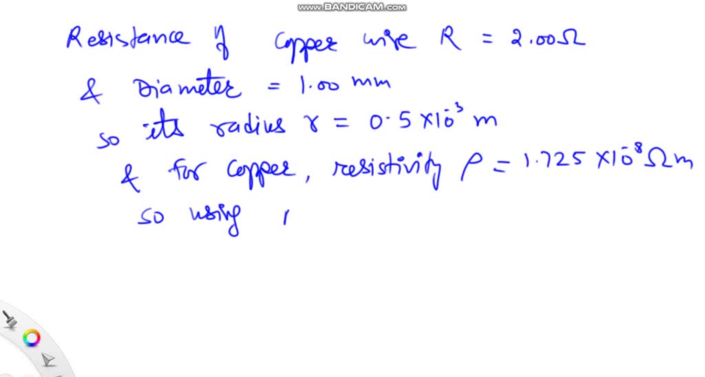 SOLVED: A copper wire having a diameter of 0.80 mm is measured to have ... SOLVED: A copper wire having a diameter of 0.80 mm is measured to have ...
