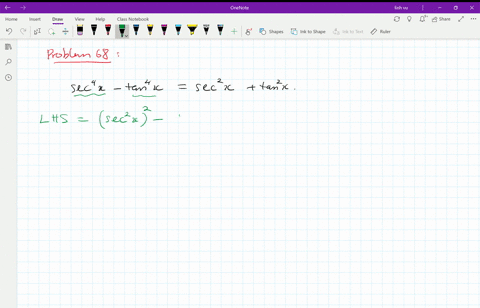 ⏩SOLVED:Verify the identity. sec^4 x-tan^4 x=sec^2 x+tan^2 x | Numerade