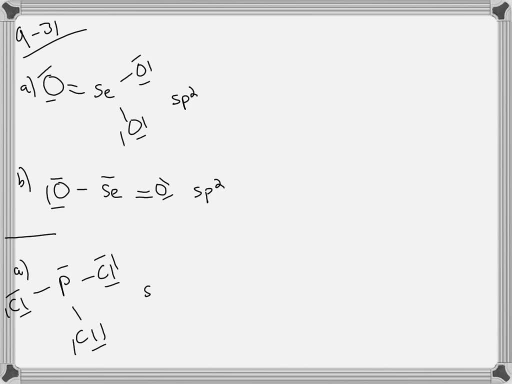 Solved Give The Expected Hybridization Of The Central Atom For The