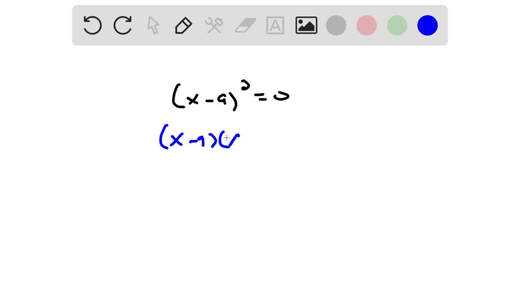 SOLVED:The number 9 is a double solution of the following equation. Why ...
