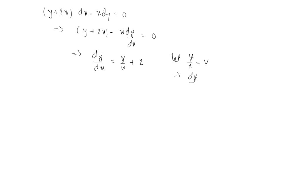 SOLVED: Determine the type of the following first order differential equation: fraction ...