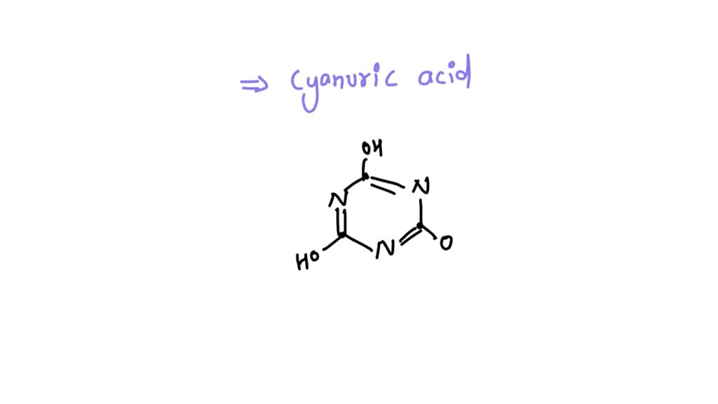 SOLVED:Two structures can be drawn for cyanuric acid: a. Are these two ...