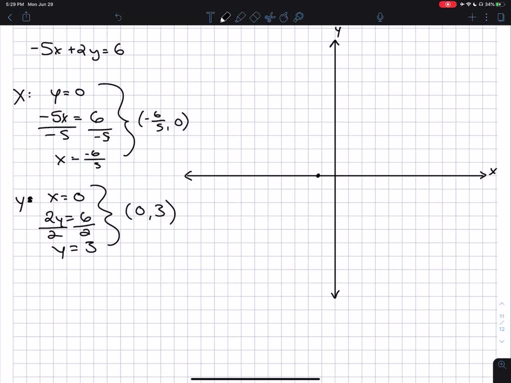 Graph the following equations using the intercept method. Plot a third ...
