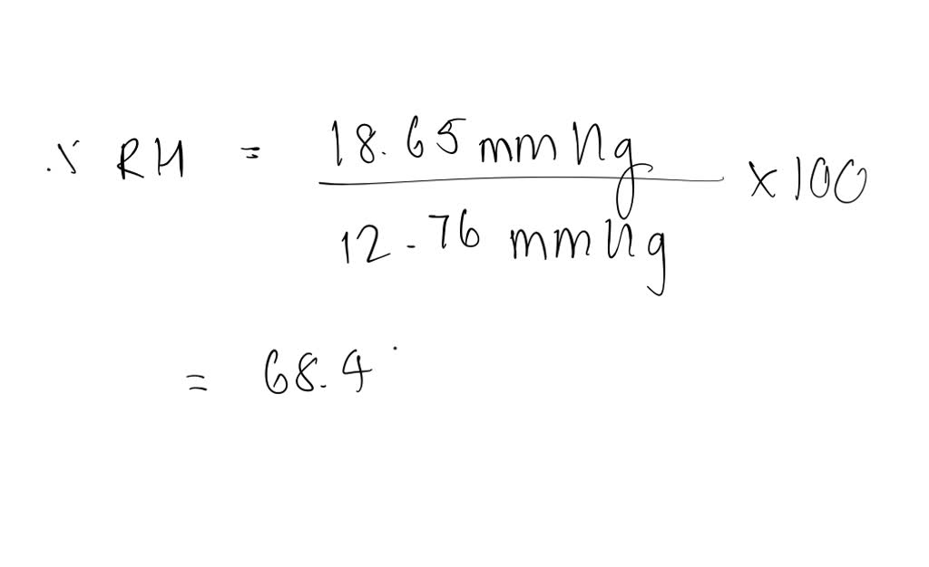 SOLVED:The percent relative humidity of a sample of air is found as ...