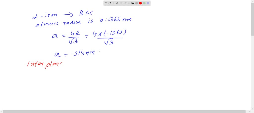 Using the data for α-iron in Table 3.1, com pute the interplanar spacings for the (111) and (211 ...