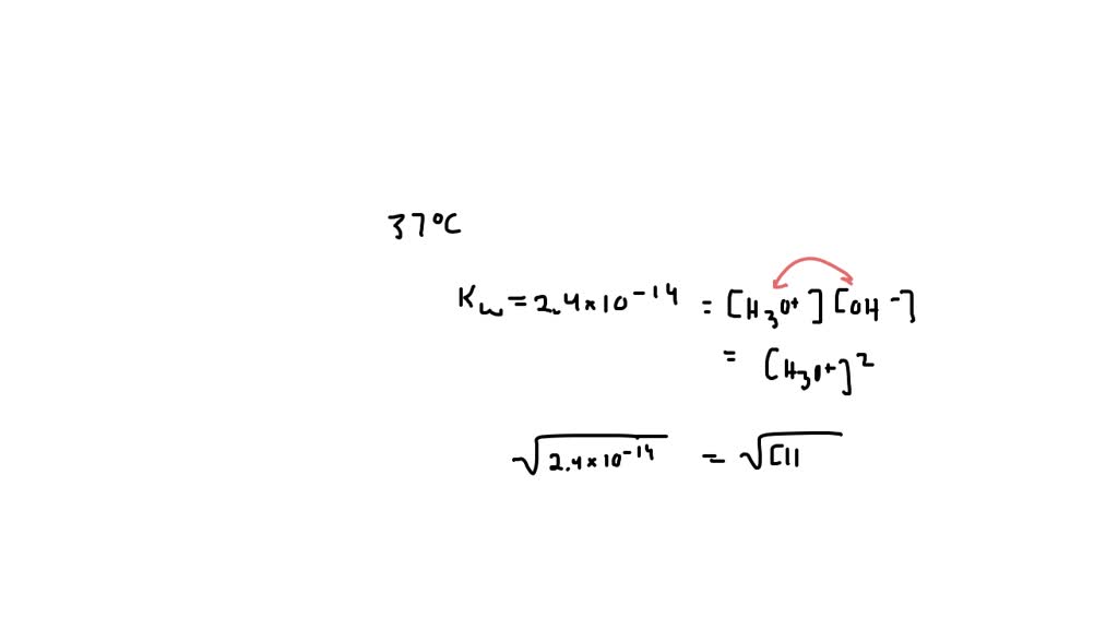 Like all equilibrium constants, the value of Kw depends on temperature ...