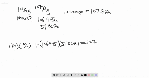 SOLVED:The element silver (Ag) has two naturally occurring isotopes ...