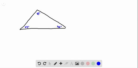 SOLVED:CONSTRUCTION Exercises 21-24, copy the triangle with the given angle measures. Find the ...
