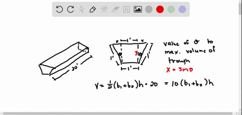 SOLVED:The trough in the figure is to be made to the dimensions shown ...