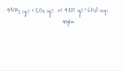 SOLVED:Ammonia reacts with oxygen in the presence of a platinum ...