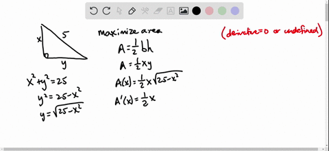 ⏩SOLVED:Area of a right triangle What is the largest possible area… | Numerade