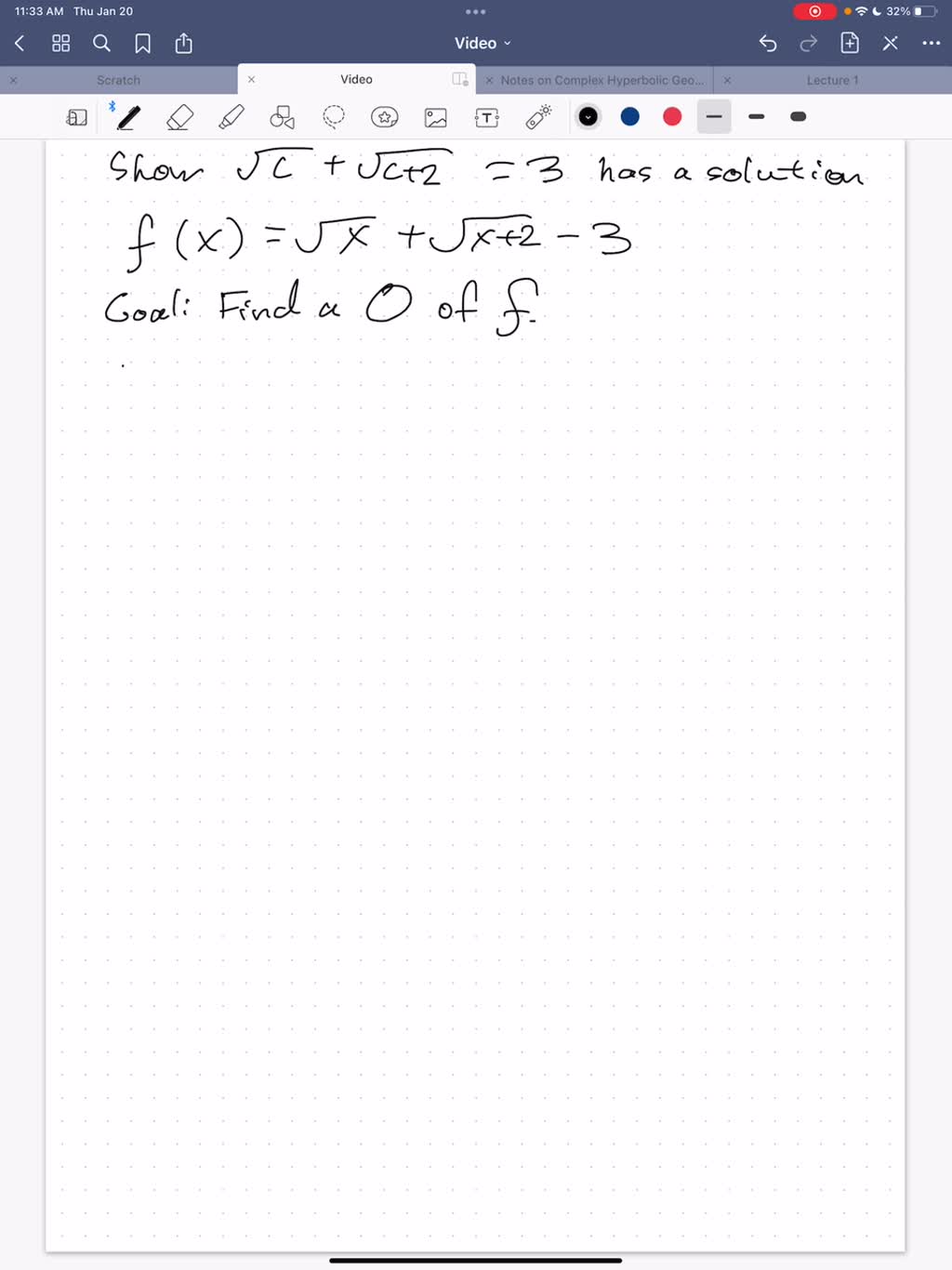 Prove using the IVT. √(c)+√(c+2)=3 has a solution. | Numerade Prove using the IVT. √(c)+√(c+2)=3 has a solution. | Numerade