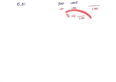 SOLVED:Find percent notation. 0.01