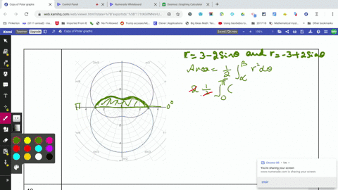 SOLVED:Finding the Area of a Polar Region Between Two Curves In Exercises 37-44 , use a graphing ...