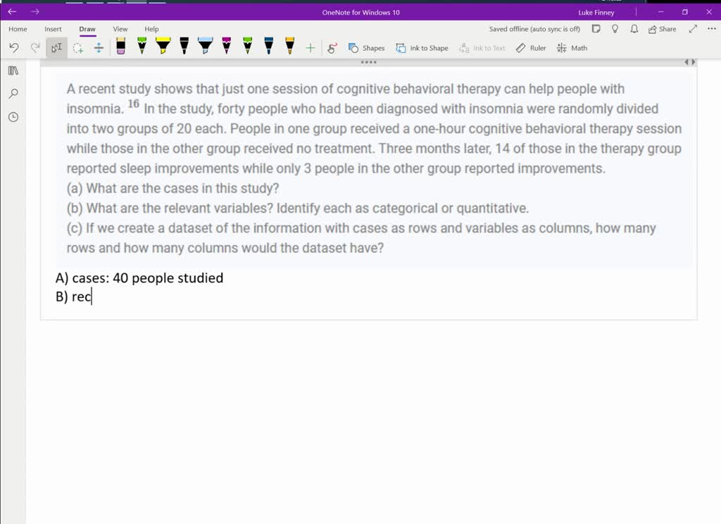 SOLVED:A recent study shows that just one session of cognitive ...