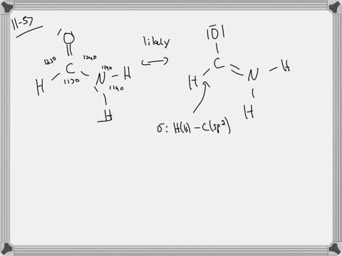 SOLVED:The molecule formamide, HCONH2, has the approximate bond angles ...