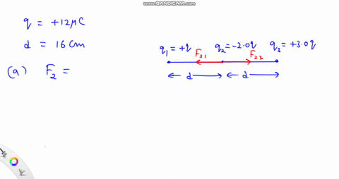 SOLVED:Think & Calculate (a) Given that q=+12 μC and d=16 cm, find the direction and the ...