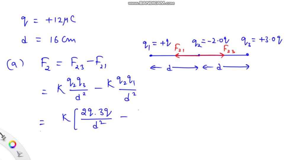 SOLVED:(a) Given that q=+12 μC and d=16 cm, find the direction and the magnitude of the total ...