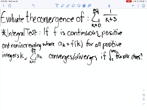 ⏩SOLVED:Use the Integral Test to determine the convergence or… | Numerade