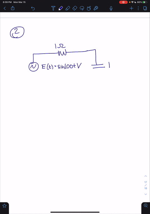 SOLVED:Consider a series RC circuit with input a voltage source vi(t) and output the voltage ...