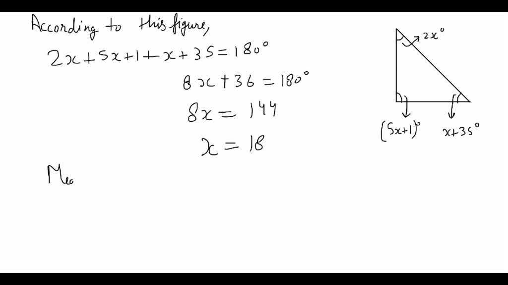 SOLVED:Solve for x, and then find the measure of each angle. GRAPH CAN ...