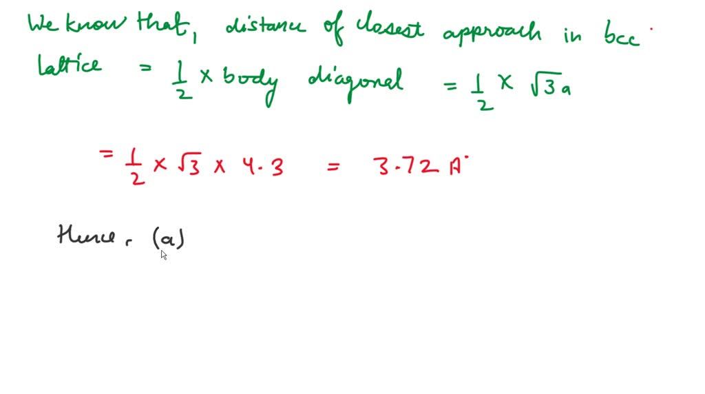 SOLVED:CsBr has bcc structure with edge length 4.3. The shortest inter ...